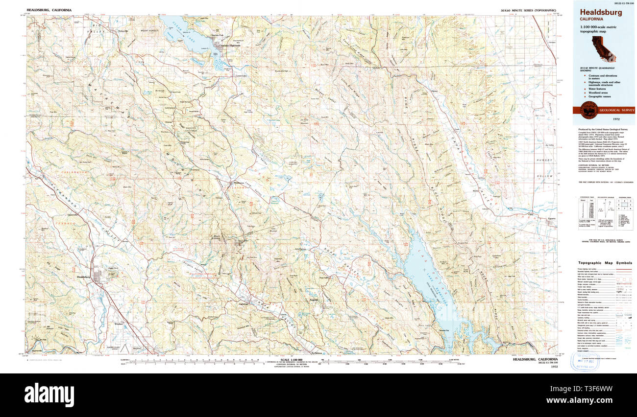 Healdsburg california map hi-res stock photography and images - Alamy