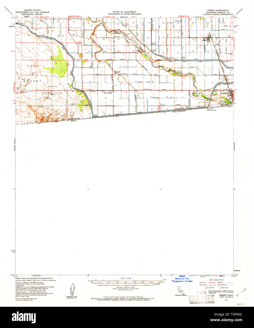 Map of california 1957 hi-res stock photography and images - Alamy