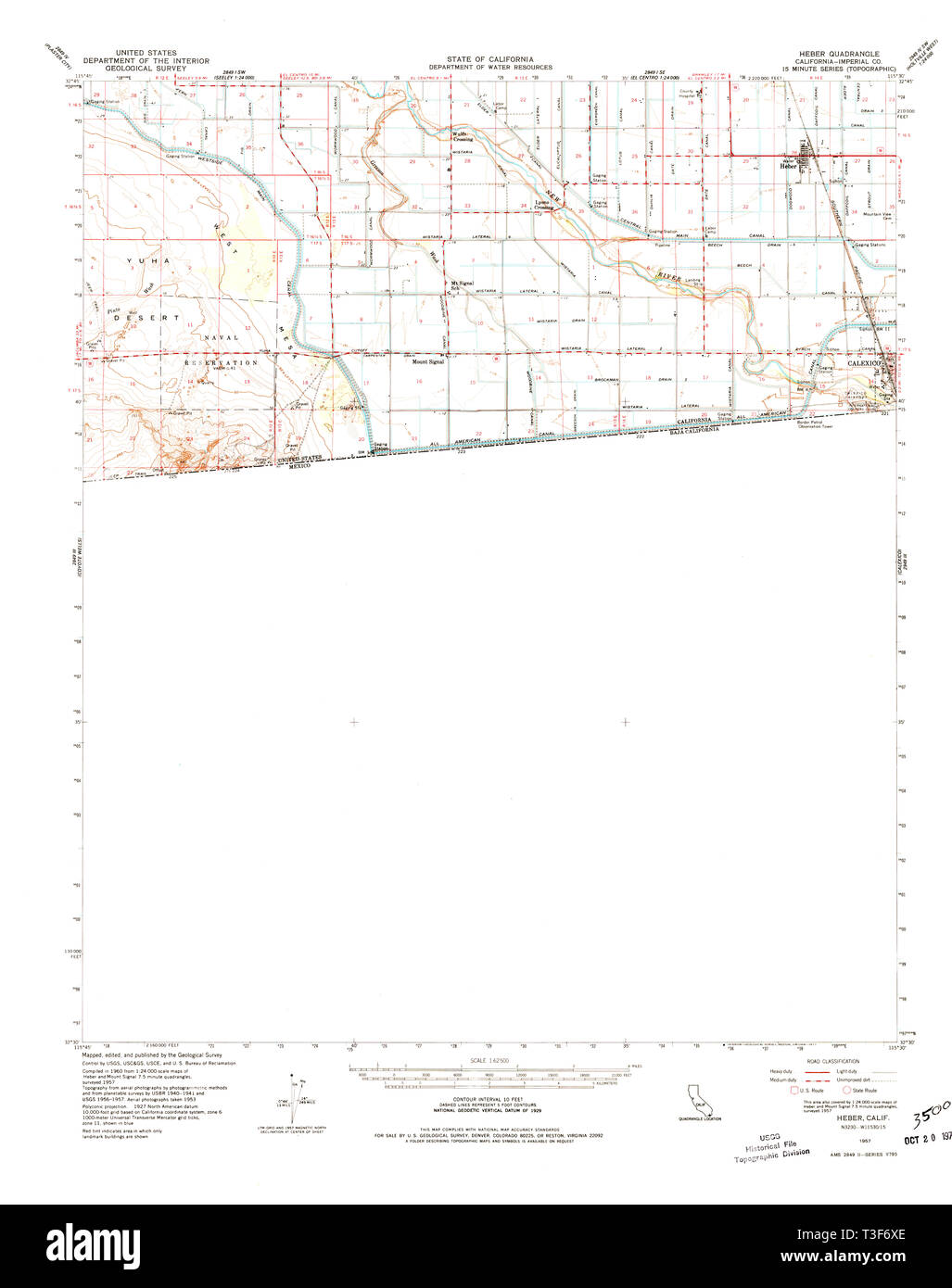 Map Of California 1957 Cut Out Stock Images & Pictures - Alamy