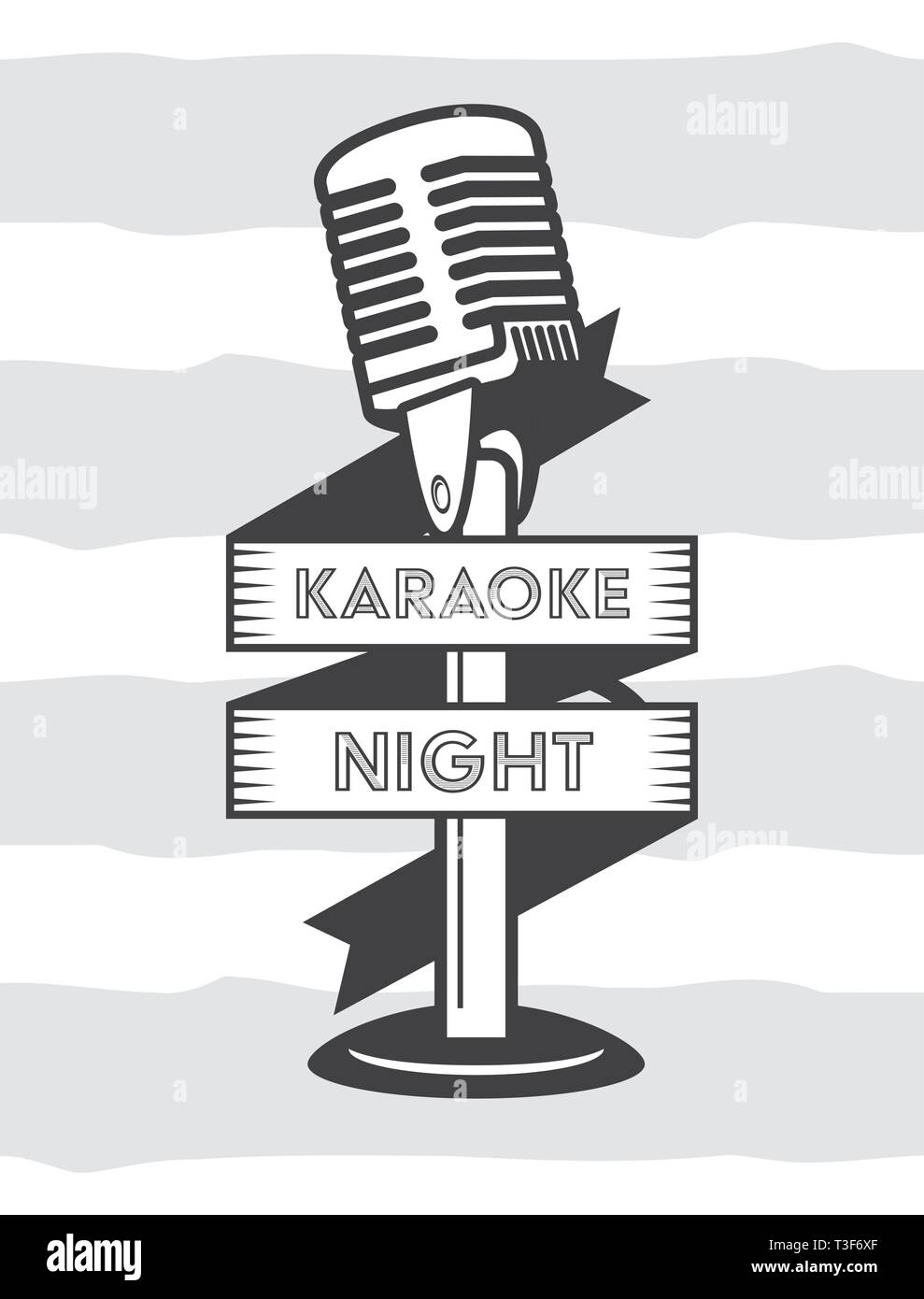 karaoke retro style Stock Vector Image & Art - Alamy