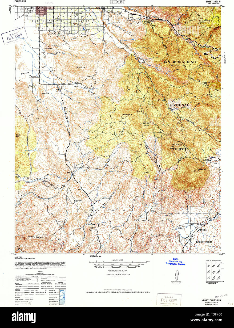 Map of hemet california hi-res stock photography and images - Alamy