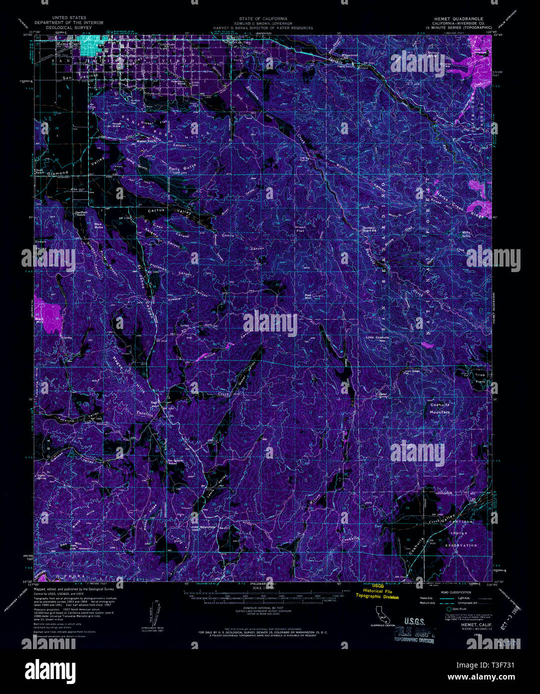 Map of hemet california hi-res stock photography and images - Alamy