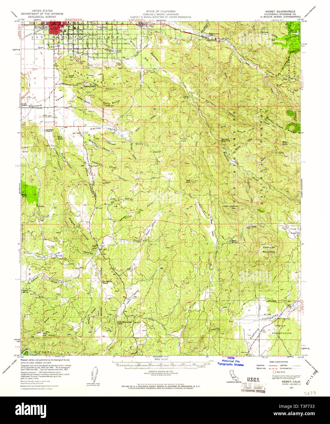 Mapa Del área De Hemet, California