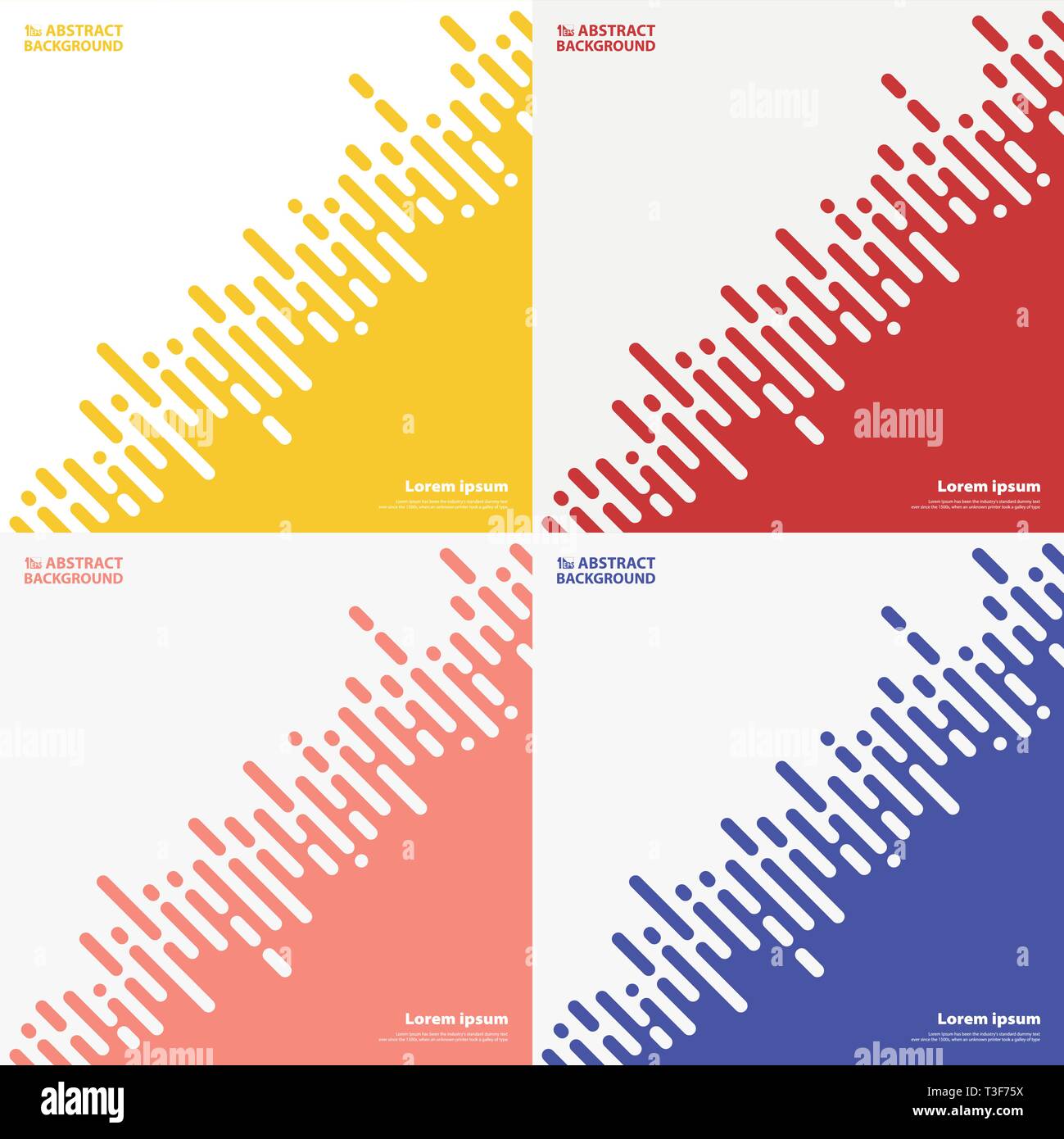 Abstract set colors stripe line of techno design background. You can ...