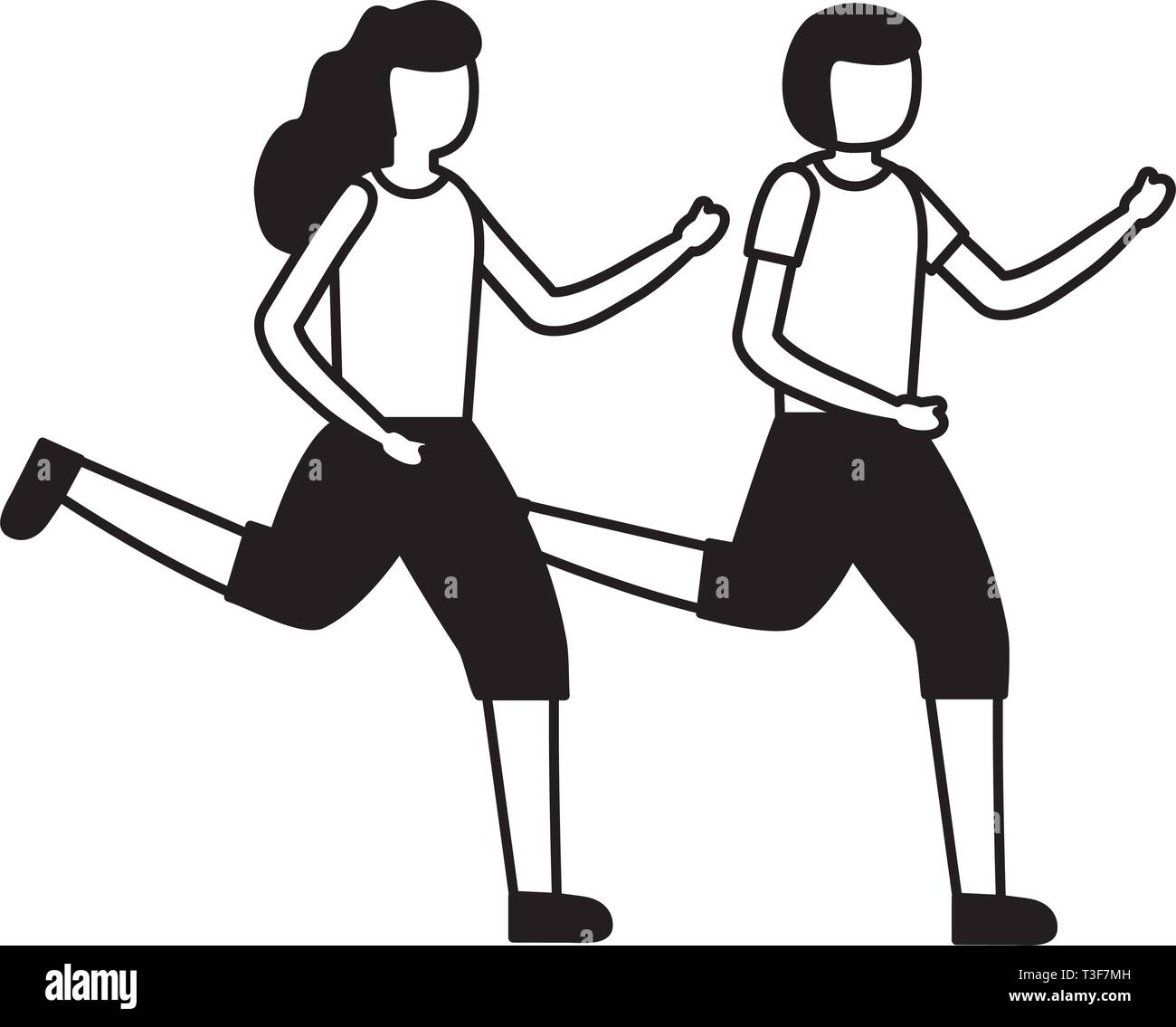 man and woman training activity Stock Vector Image & Art - Alamy