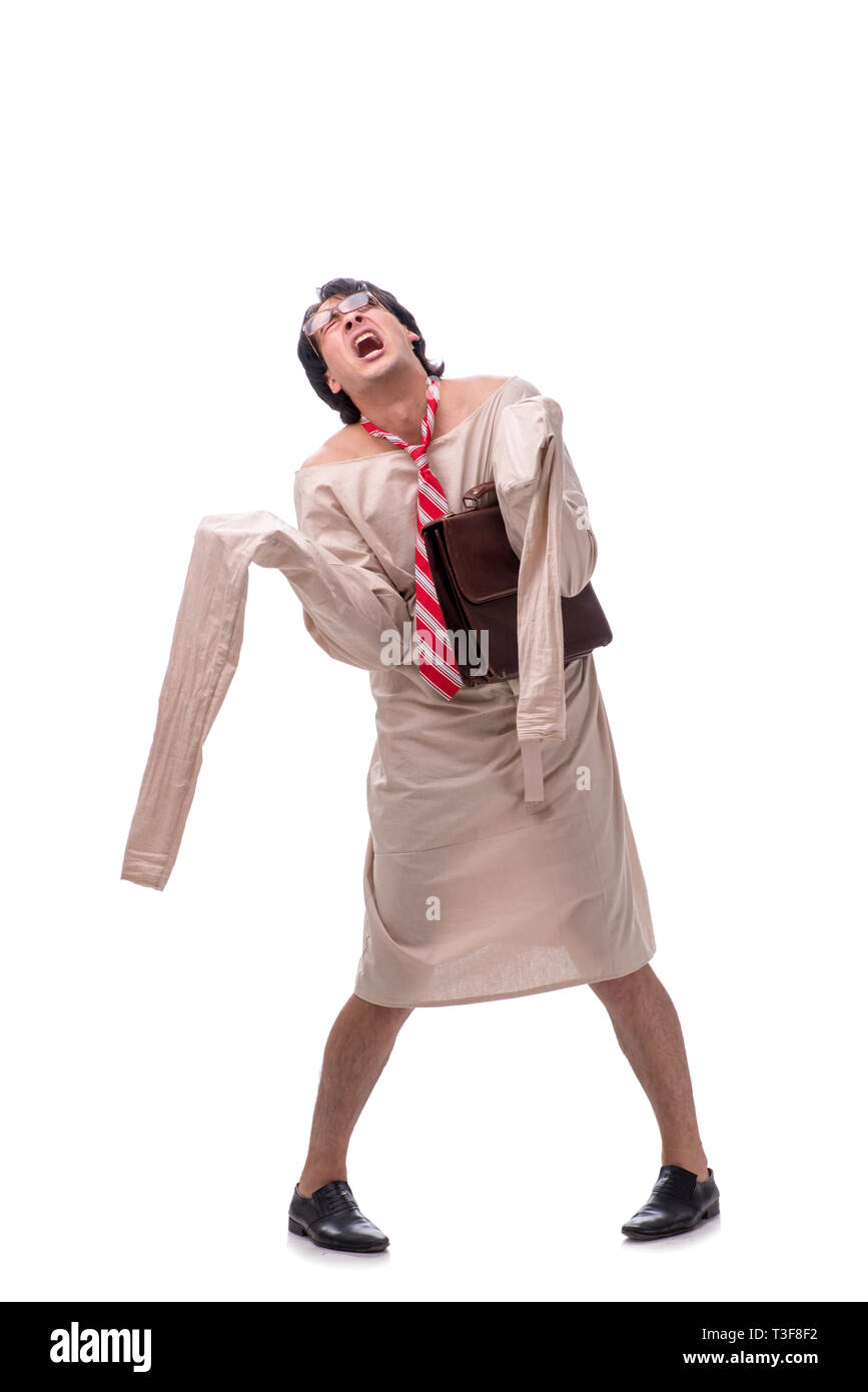 Young mad man isolated on white Stock Photo - Alamy