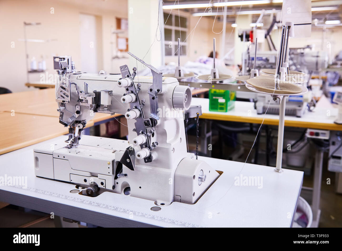 3 Needle coverstitch Industrial Machine With Cover and Motor Stock ...