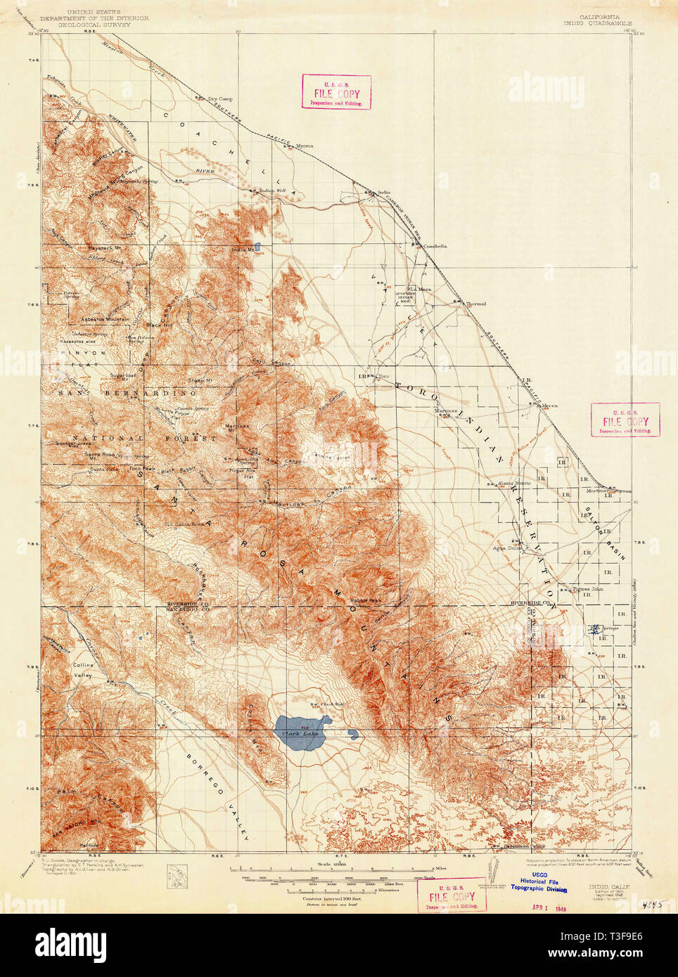 Map of indio california hi-res stock photography and images - Alamy