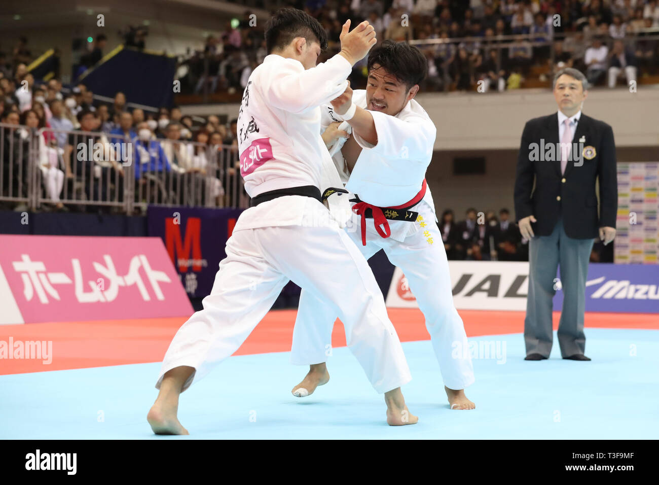 Fukuoka, Japan. 7th Apr, 2019. (L to R) Shohei Ono, Soichi Hashimoto ...