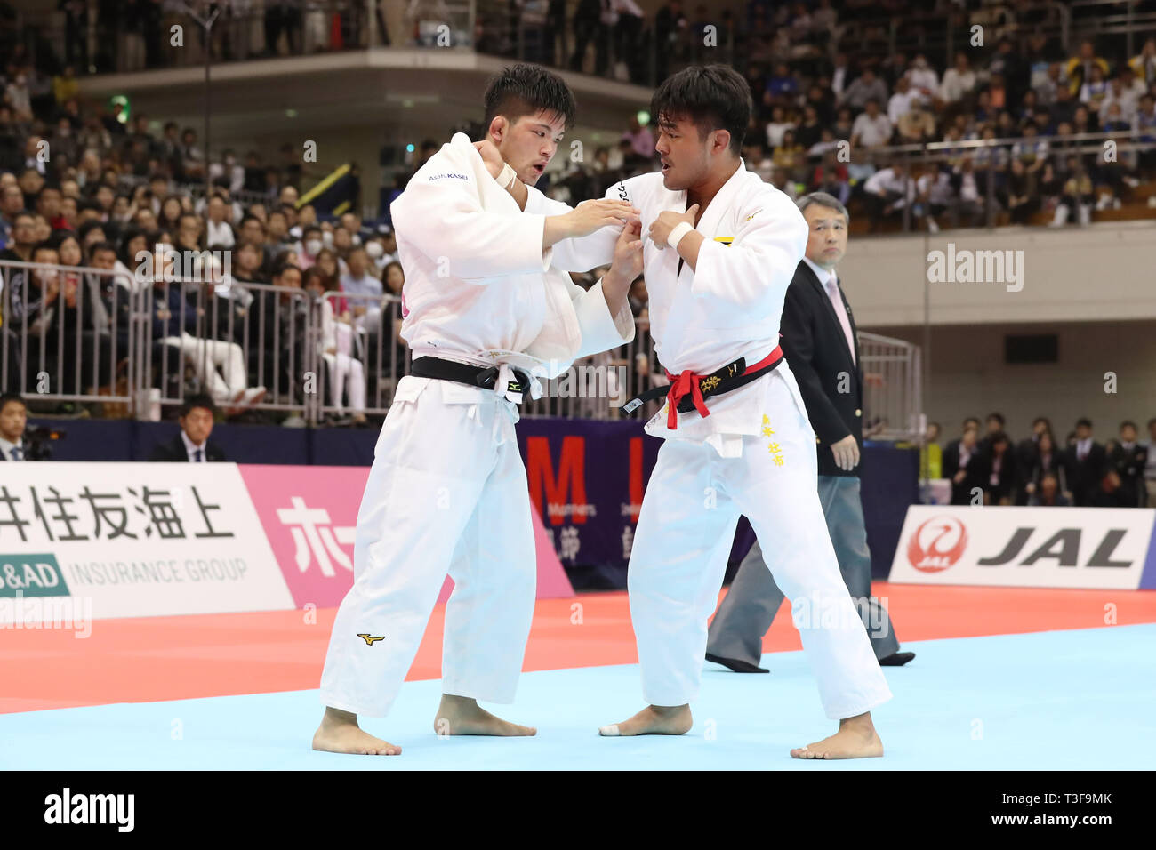 Fukuoka, Japan. 7th Apr, 2019. (L to R) Shohei Ono, Soichi Hashimoto ...