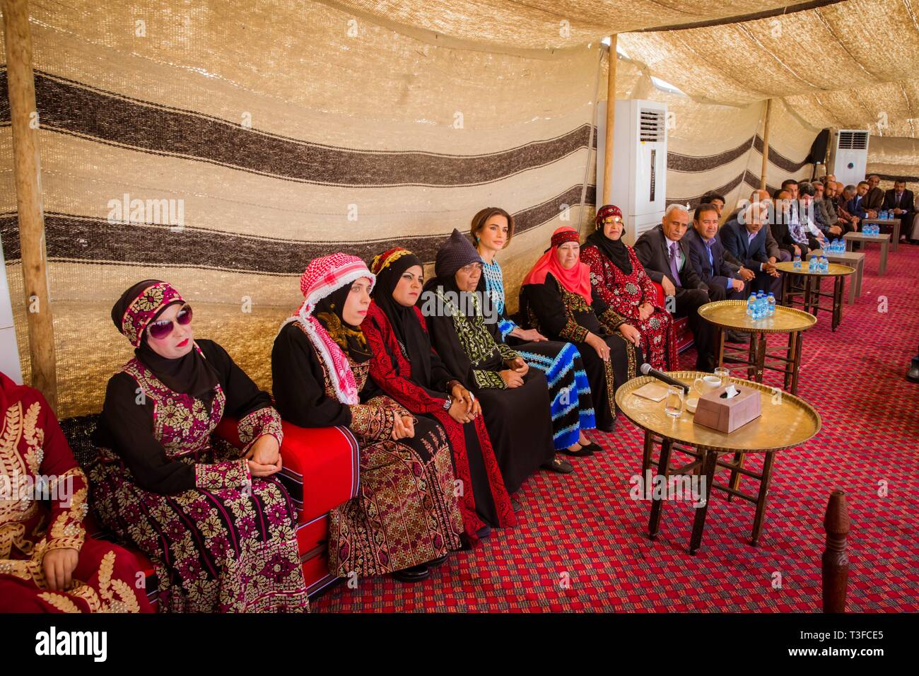 Queen Rania during a visit to Mafraq and at the inauguration of the new ...