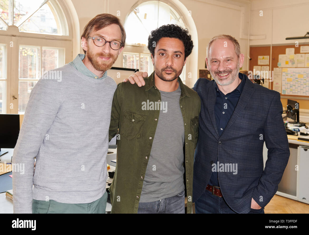 Potsdam, Germany. 09th Apr, 2019. The actors Hendrik von Bültzingslöwen ...
