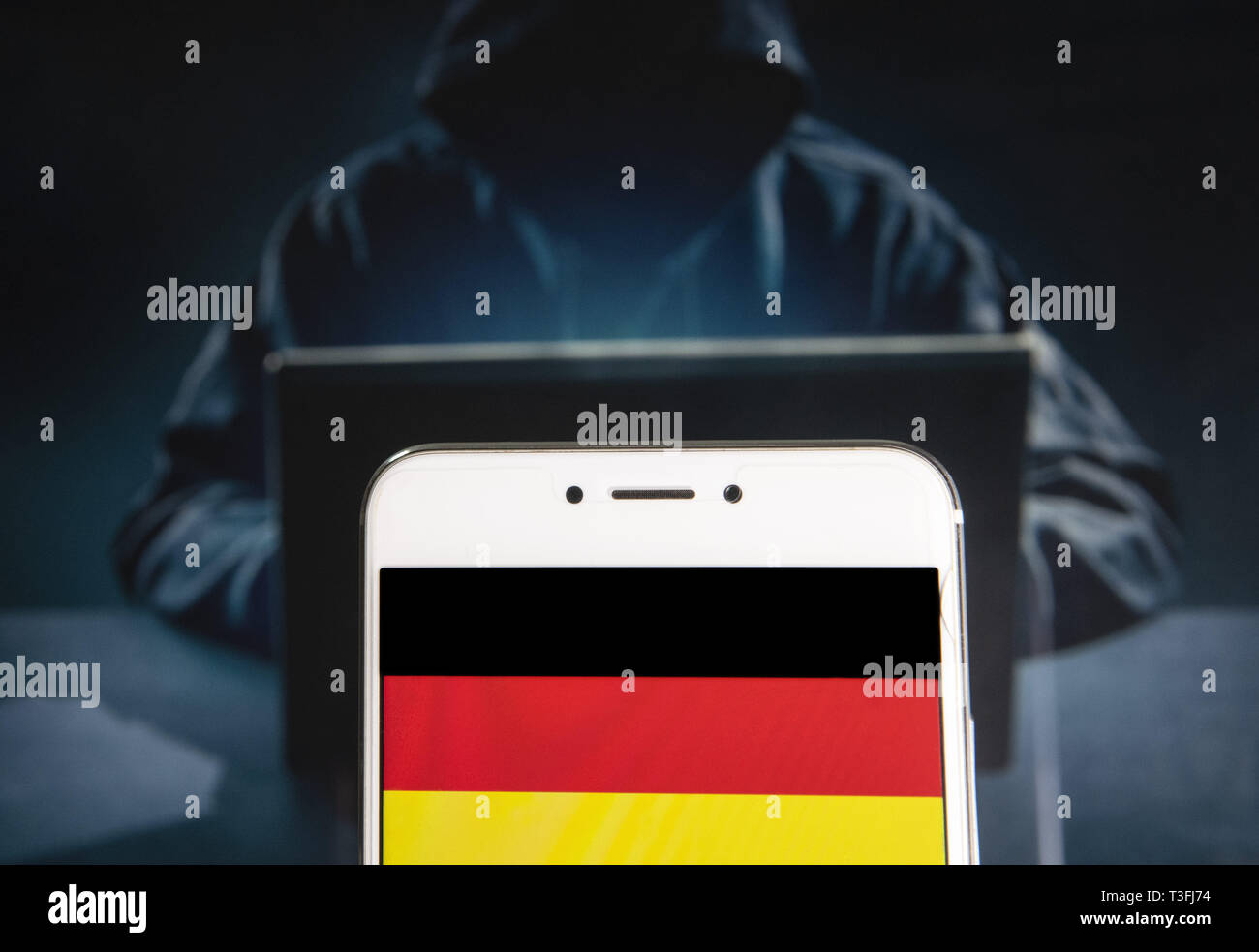 Hong Kong. 5th Apr, 2019. In this photo illustration a Federal Republic ...