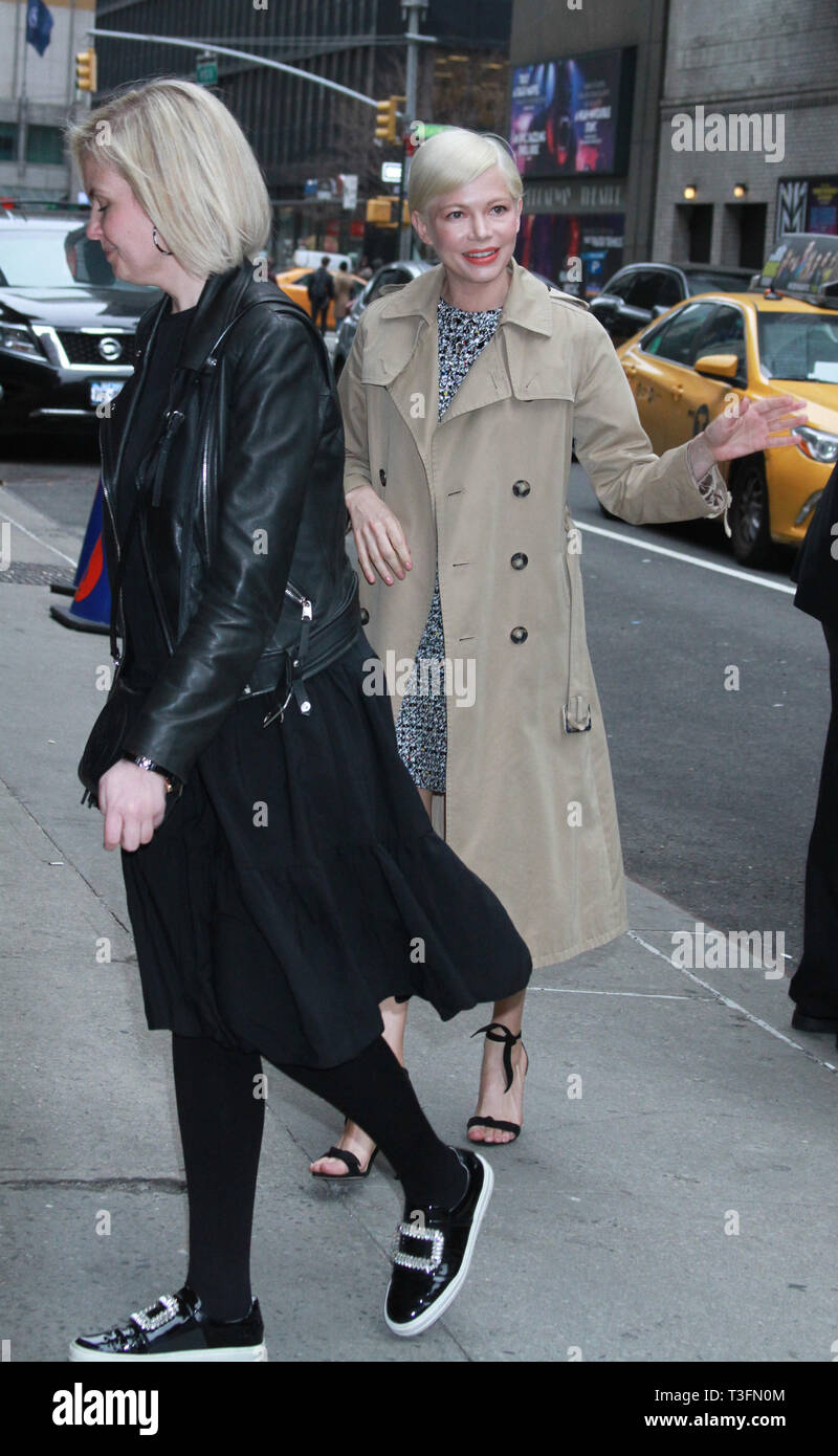 April. 09, 2019 Michelle Williams at The Late Show with Stephen Colbert ...
