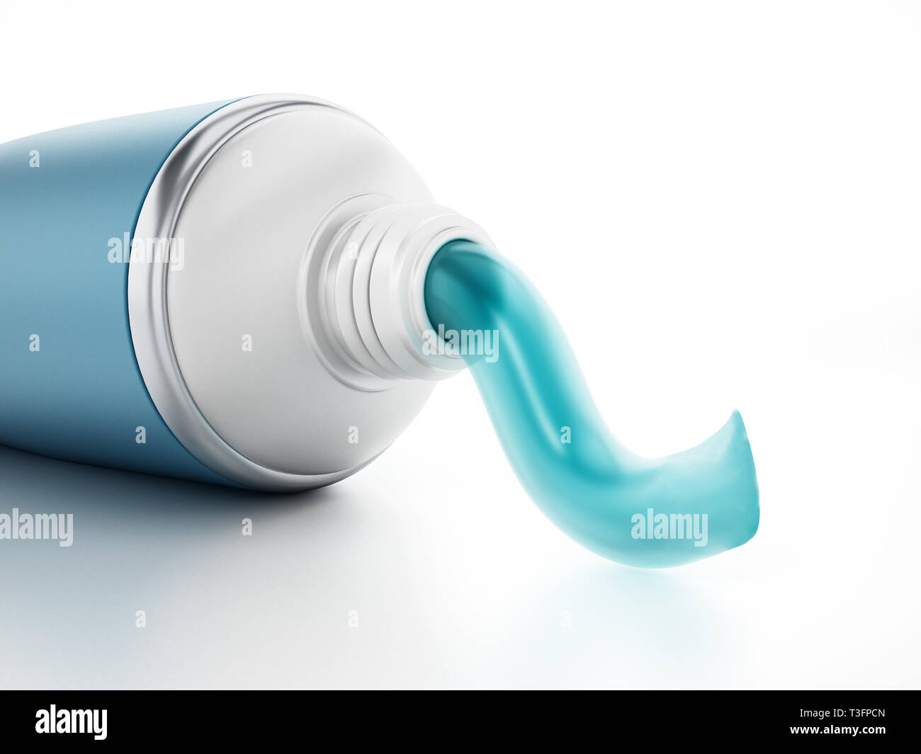 Toothpaste coming out of tube. 3D illustrationToothpaste coming out of ...