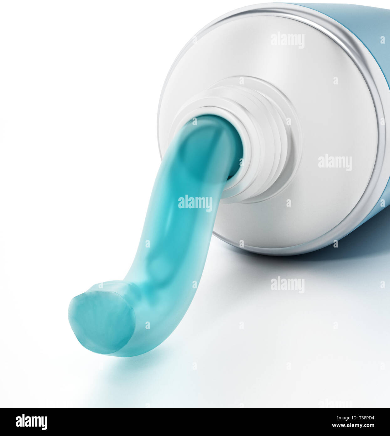 Toothpaste coming out of tube. 3D illustrationToothpaste coming out of ...