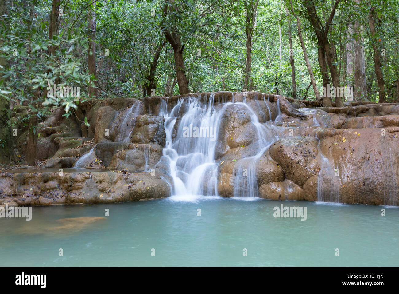 Roi chan pan wang waterfalls near Trang, Thailand Stock Photo - Alamy