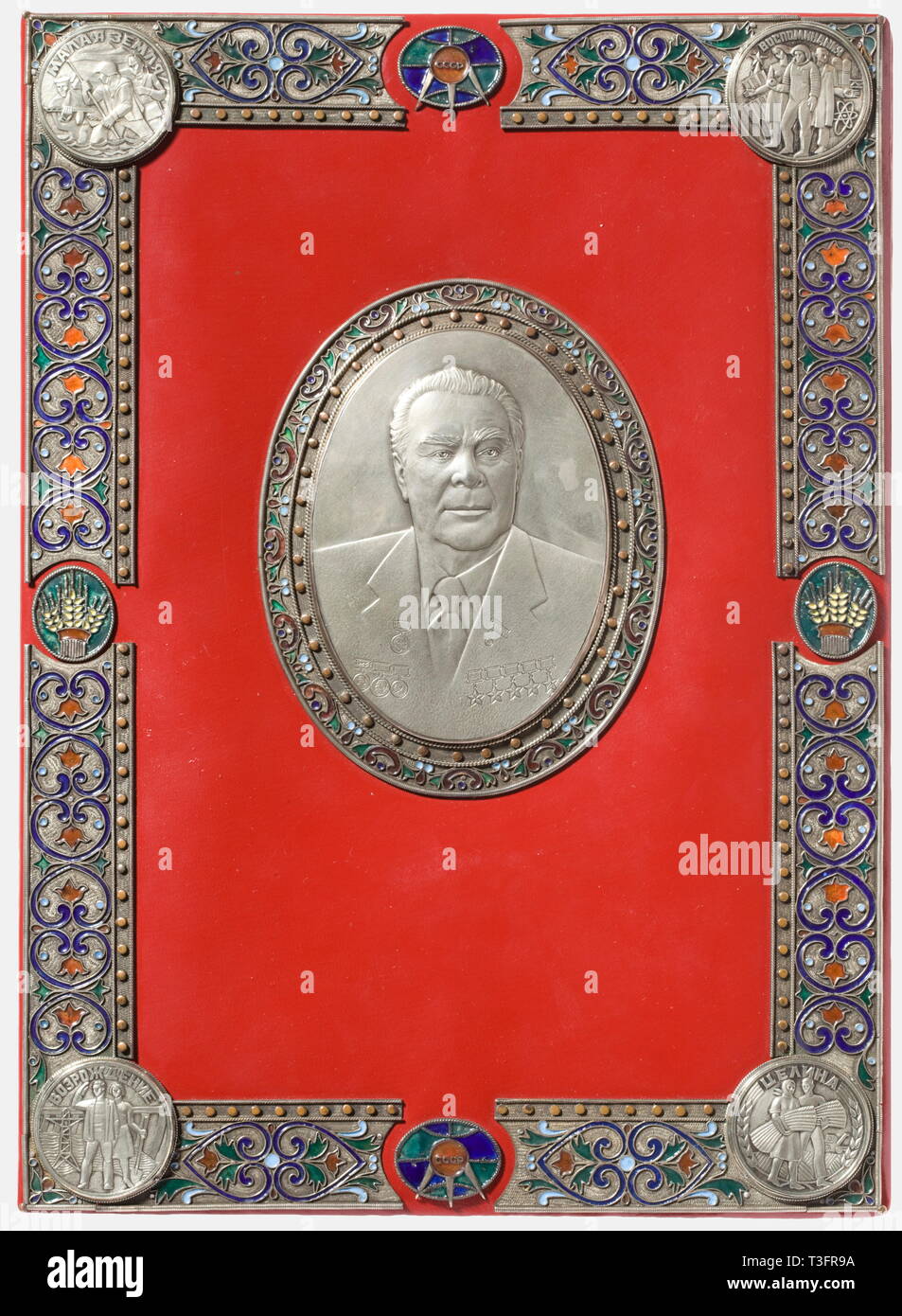 Leonid Ilyich Breshnev (1906 - 1982), a presentation folder for his ...