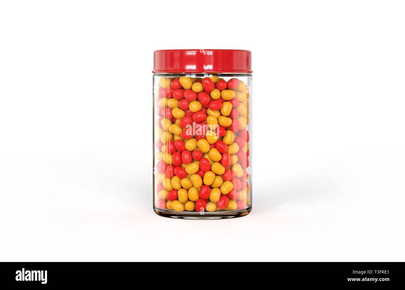 Candy jar on white background Stock Photo - Alamy