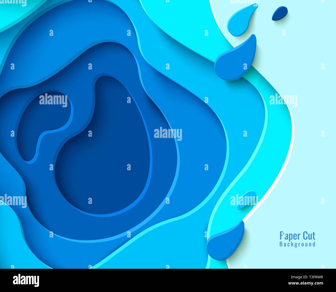 Vector top view tropical pool in paper cut style Stock Vector Image ...