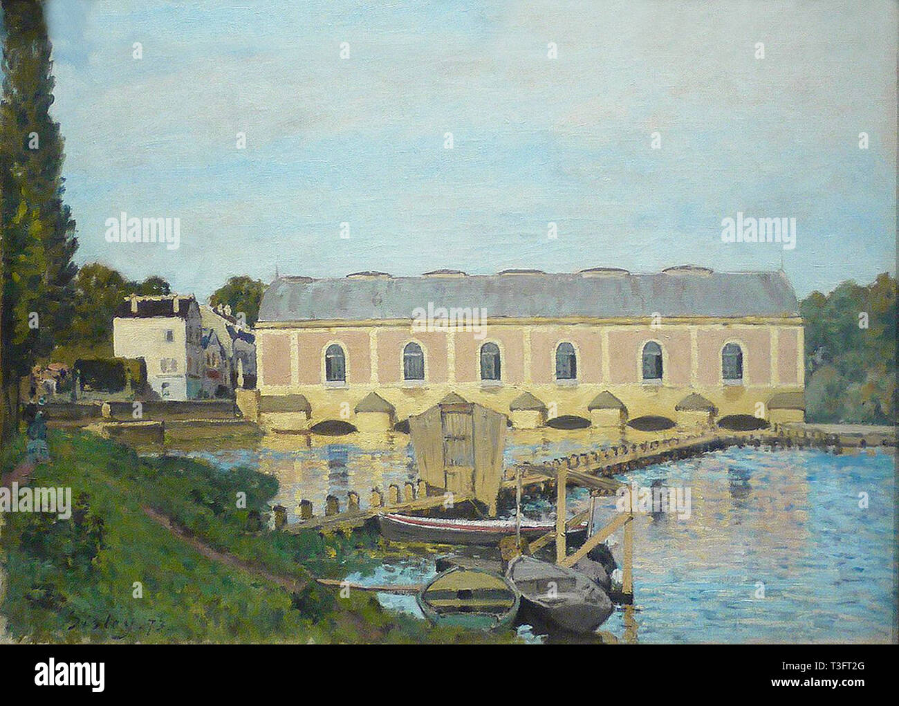 Alfred Sisley (1839 - 1899) - the machine at marly 1873 Stock Photo - Alamy