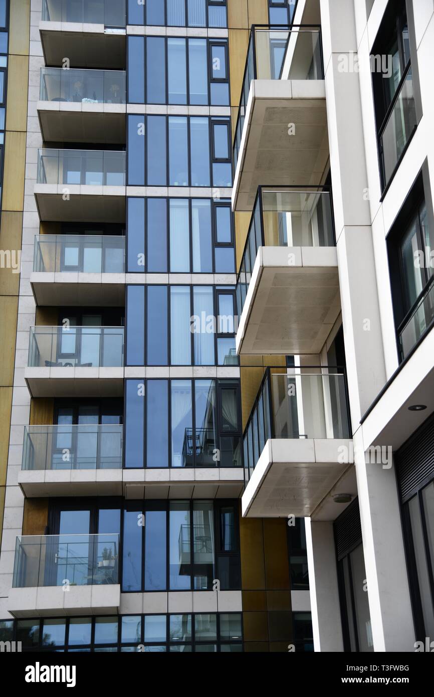 Modern interior of apartment block in London elephant and castle Stock ...