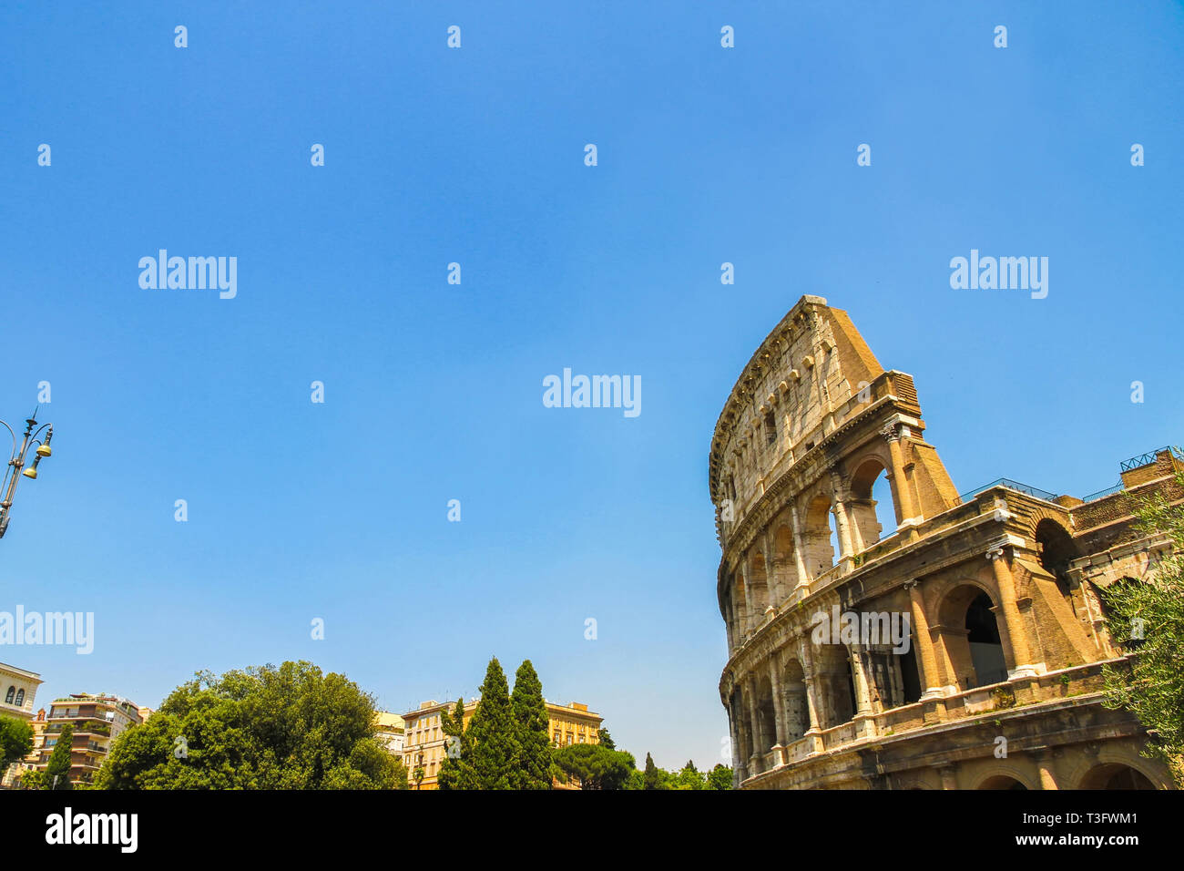 View on the Colosseum in Rome, Italy on a sunny day Stock Photo - Alamy