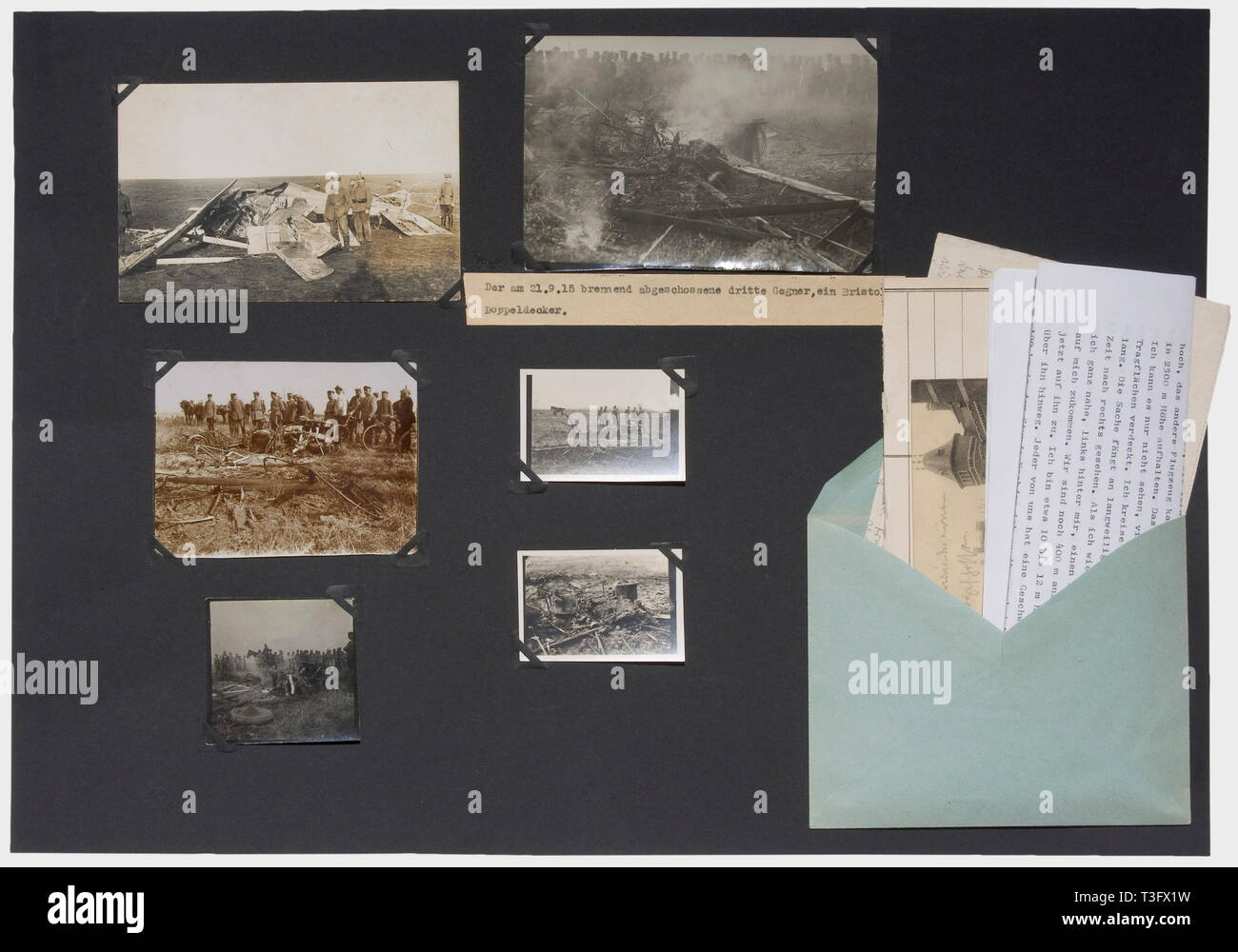 First Lieutenant Max Immelmann (1890 - 1916), a letter and photos of ...