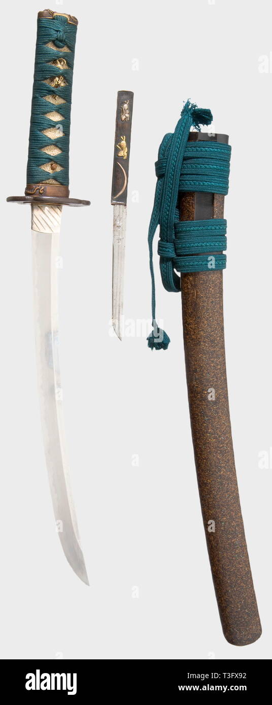 A wakizashi, Japan, early Edo period Blade shobu-zukuri, torii-zori ...