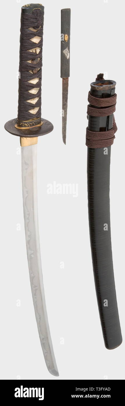 A wakizashi, Japan, mid Edo period Blade shinogi-zukuri, chu-kissaki ...