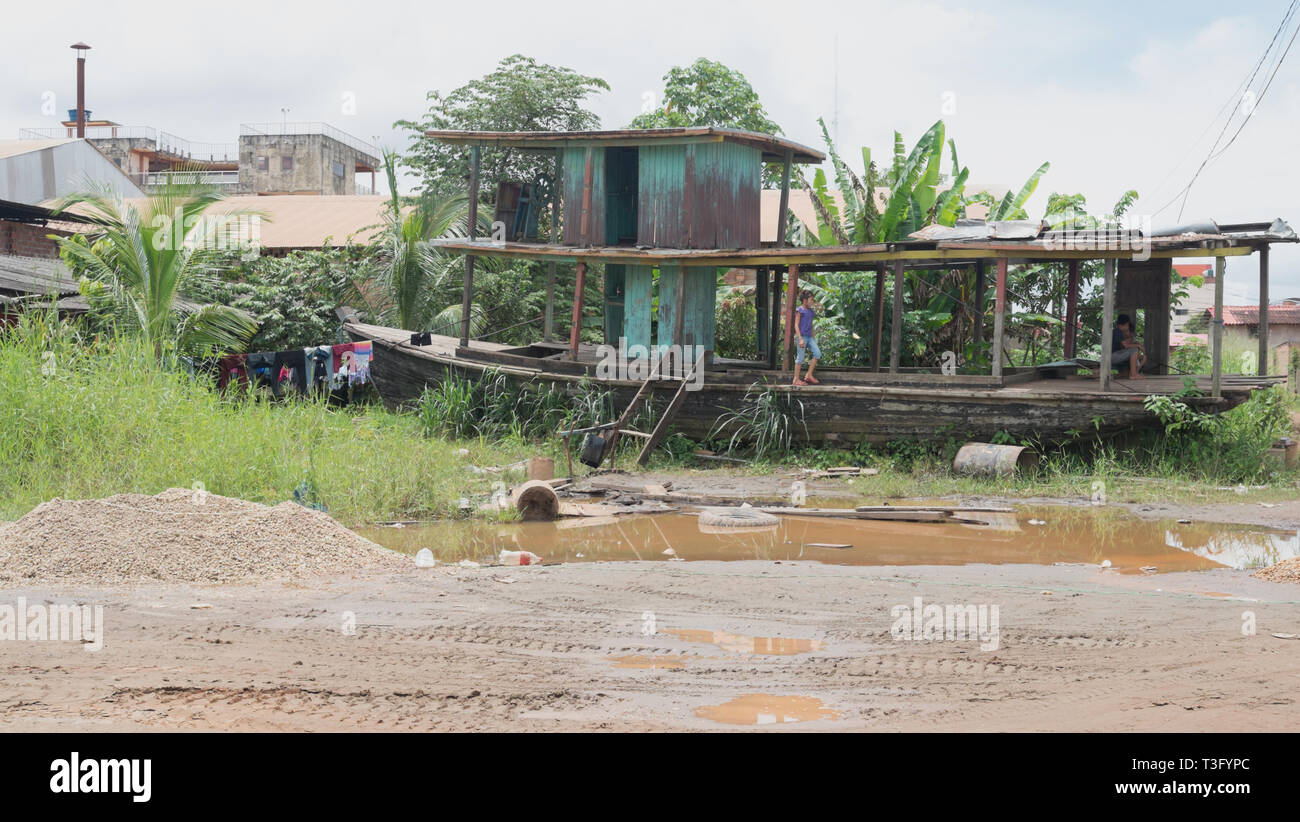 Old riverboat, Riberalta, Bolivia Stock Photo - Alamy
