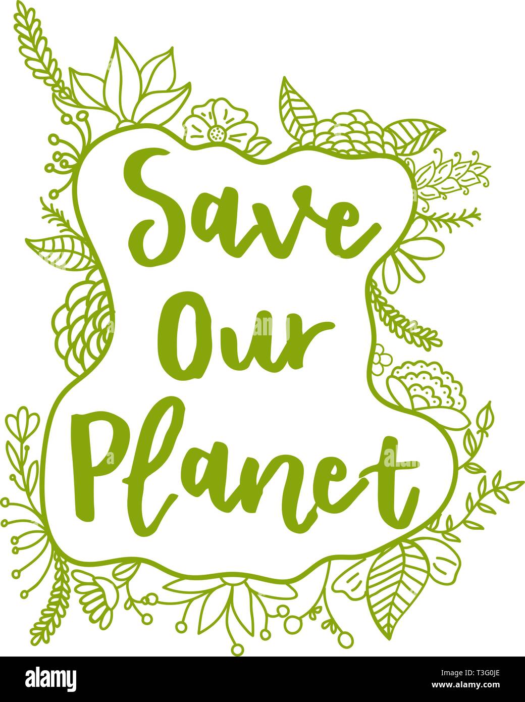 Zero Waste Concept. Hand drawn elements of zero waste life. Zero waste ...