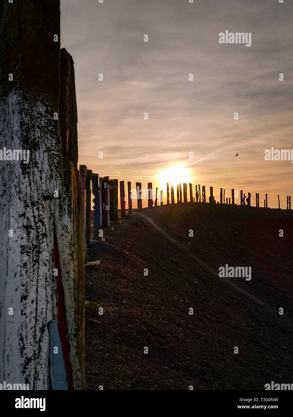 sunset and hill Stock Photo - Alamy