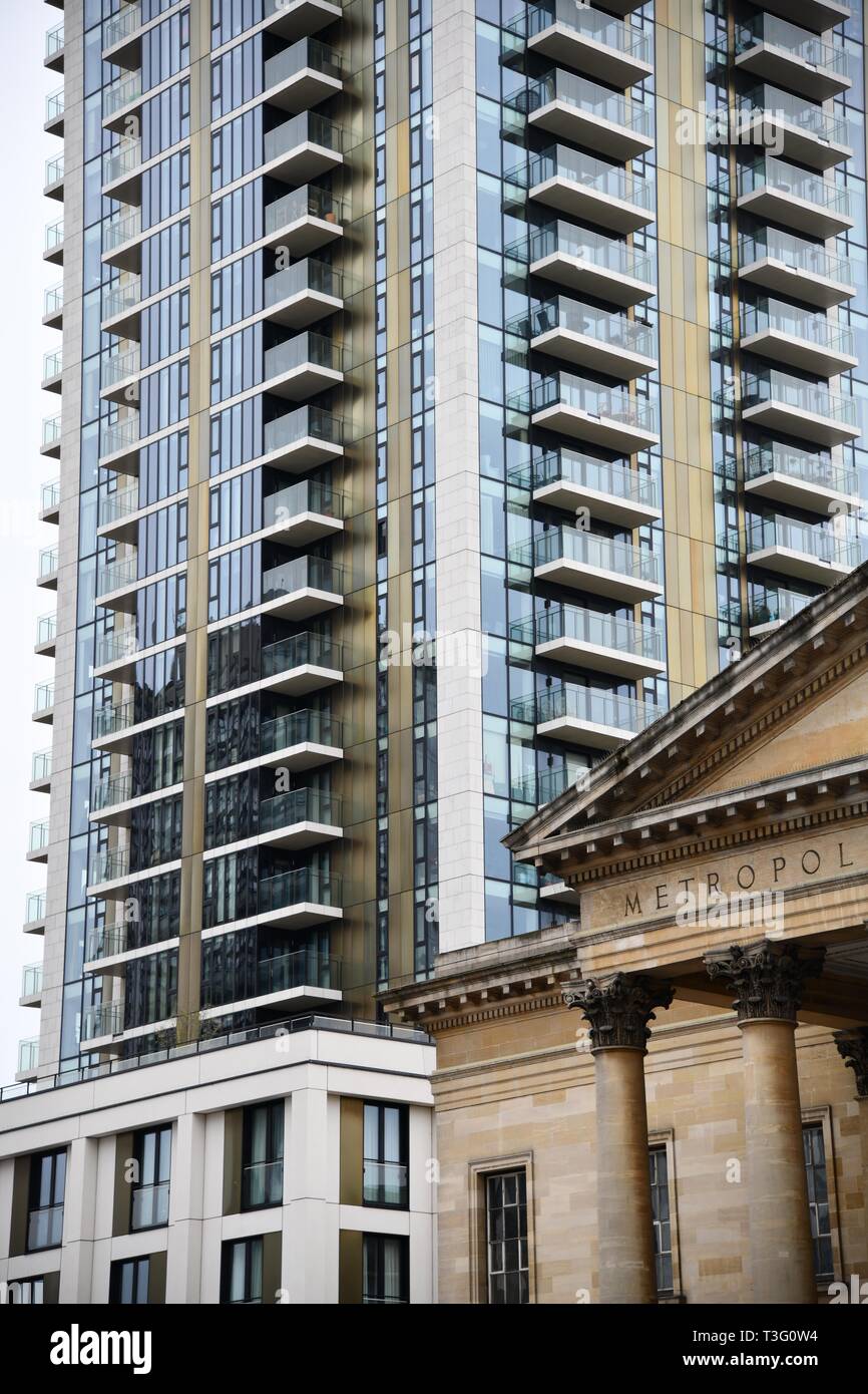 Close up of office and commercial buildings in london Stock Photo - Alamy
