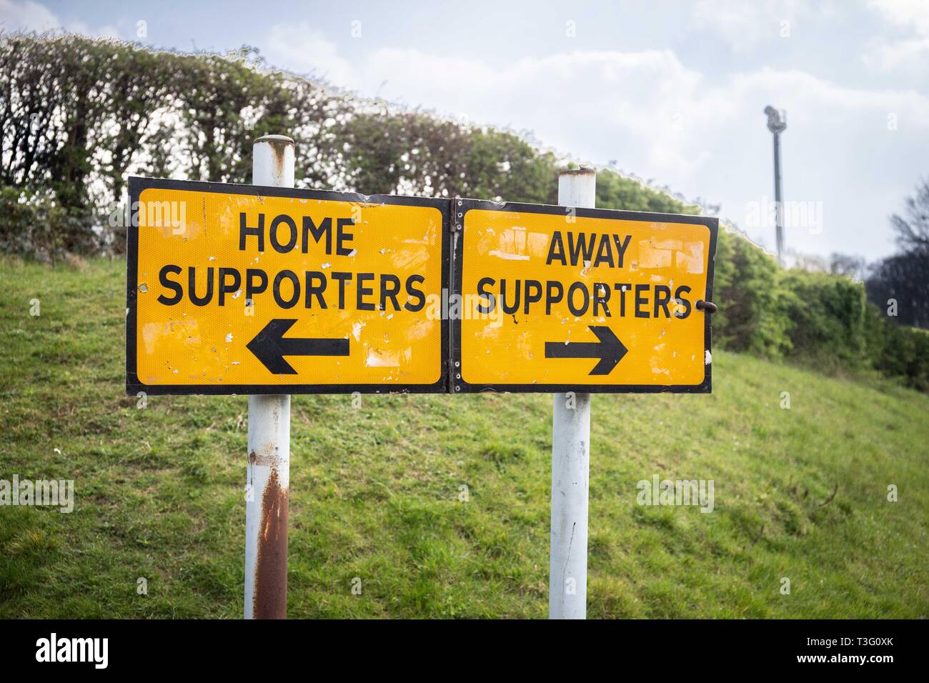 Direction sign stadium hi-res stock photography and images - Alamy