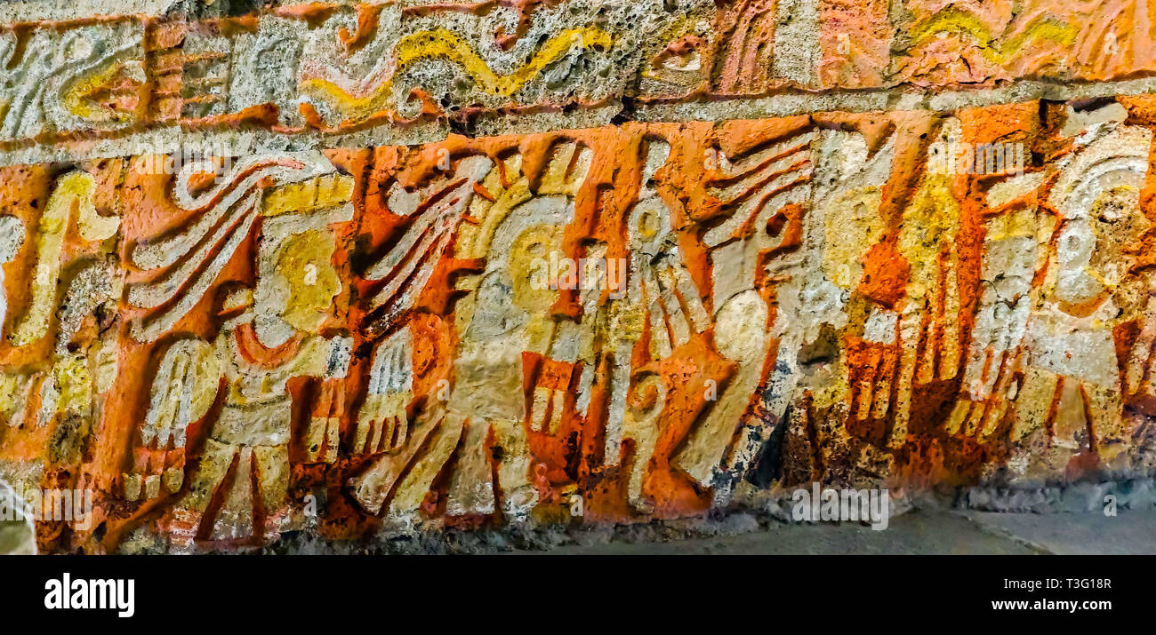 Ancient Carvings Aztec Eagle Warriors Palace Templo Mayor Mexico City ...