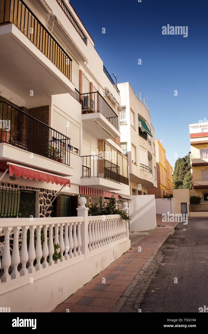 buildings in almunecar town on the spains south coast Stock Photo - Alamy