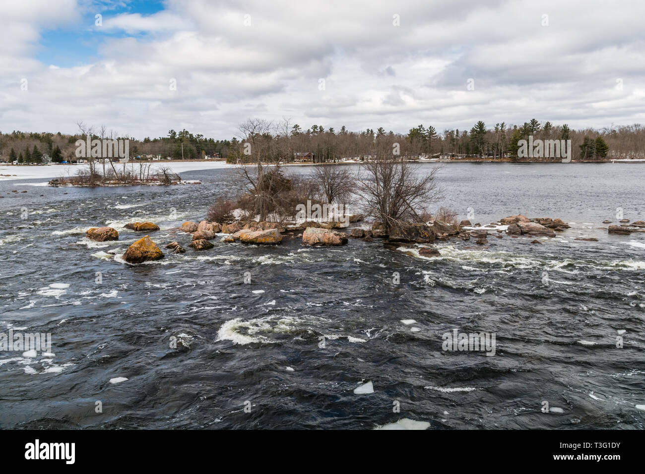 Island in winter Stock Photo - Alamy