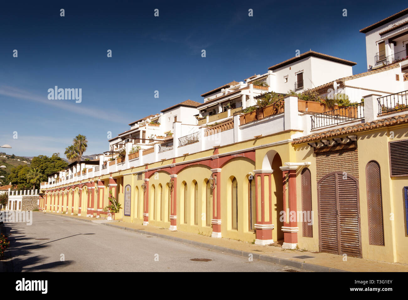 buildings in almunecar town on the spains south coast Stock Photo - Alamy