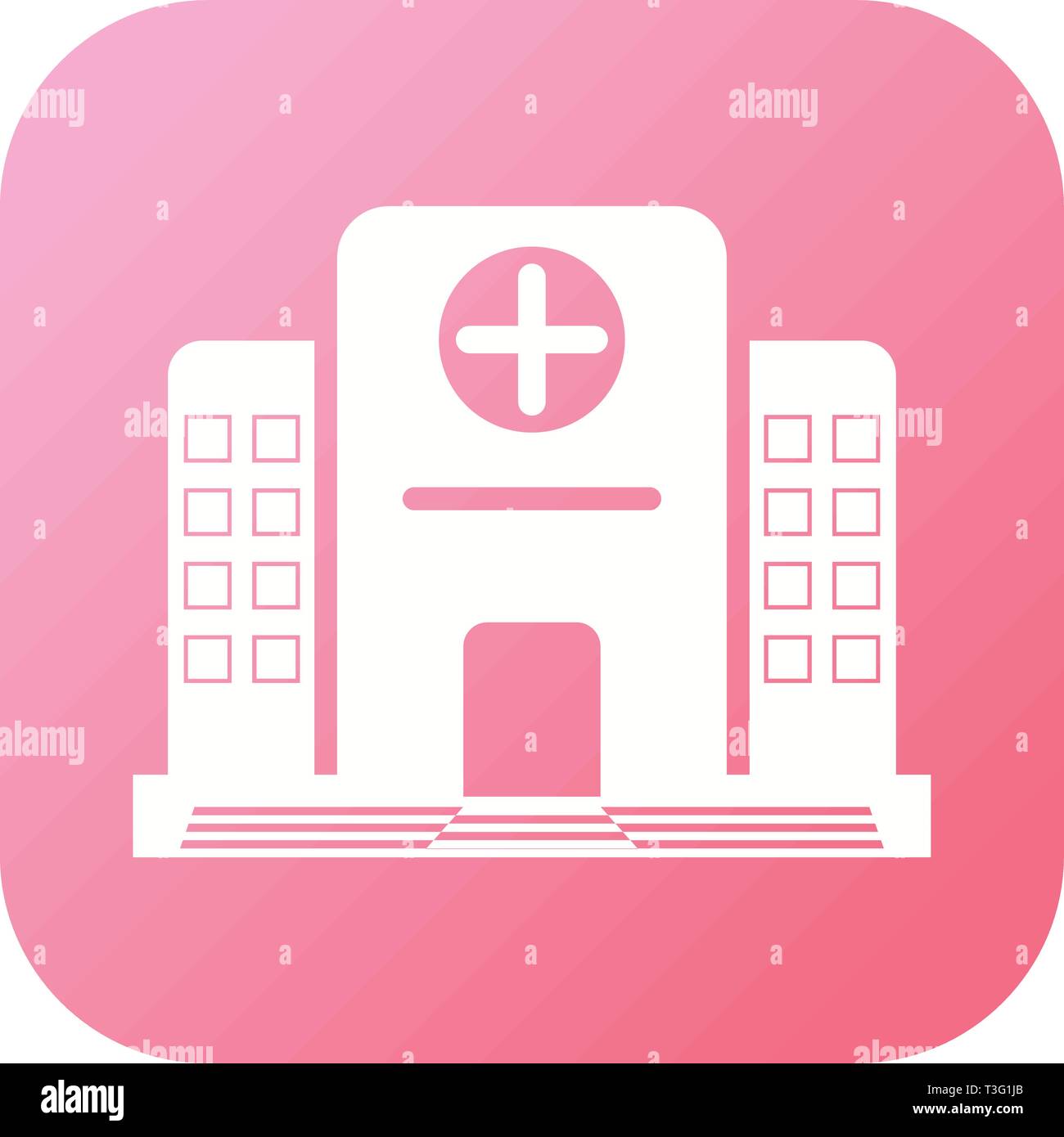 Hospital Glyph icon with gradient background Stock Vector Image & Art ...