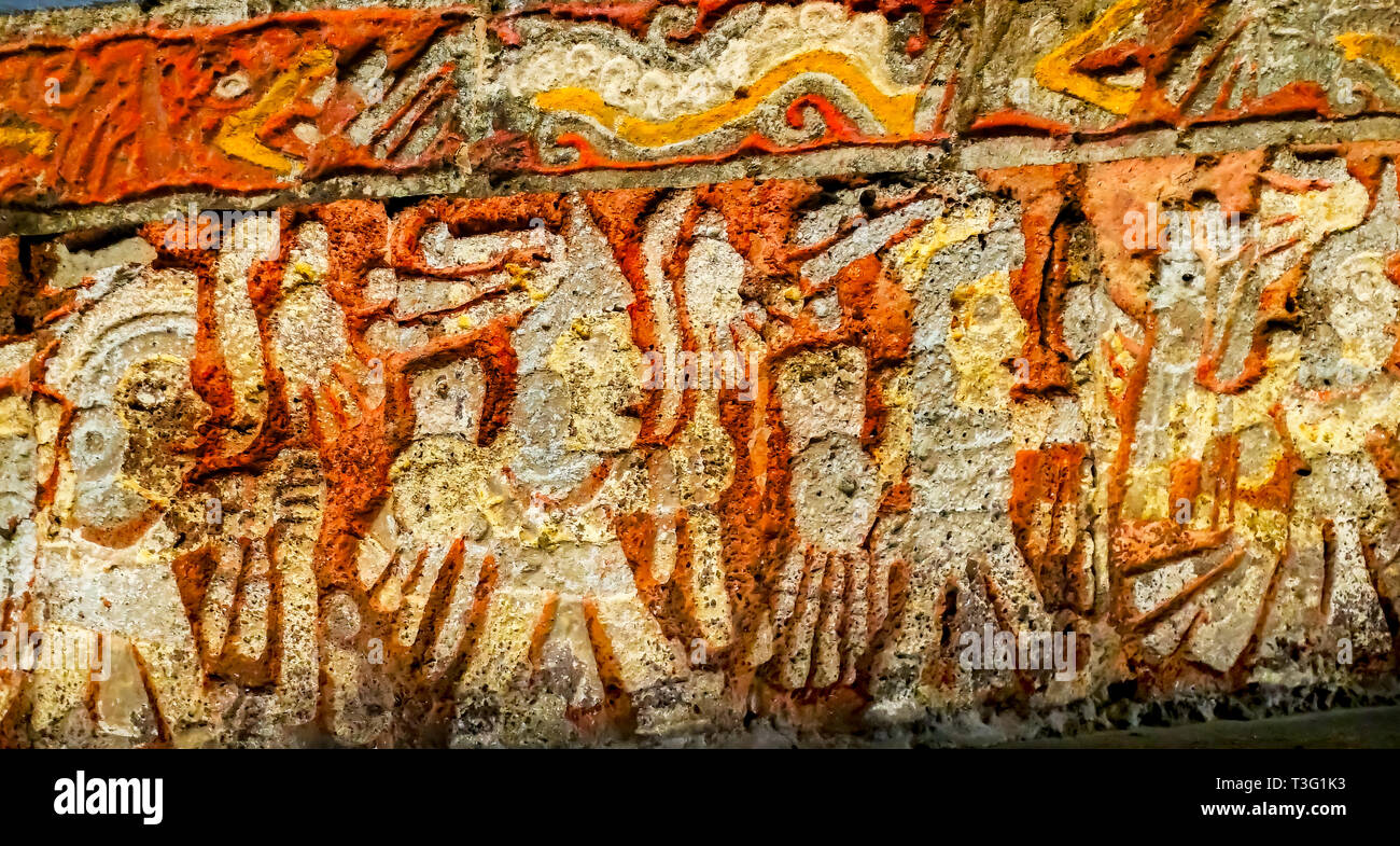 Ancient Carvings Aztec Eagle Warriors Palace Templo Mayor Mexico City ...