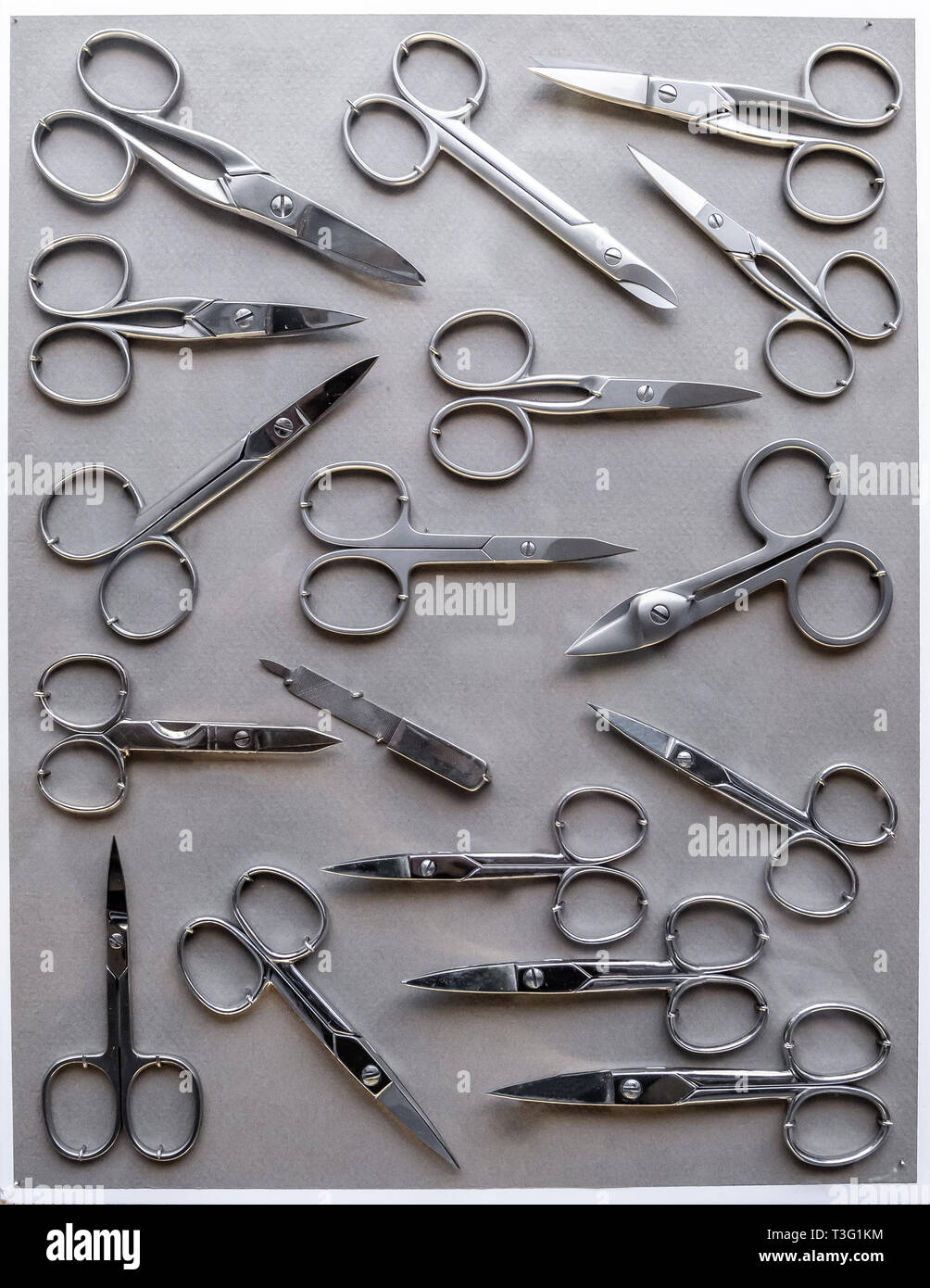 Professional nail scissors set Stock Photo - Alamy