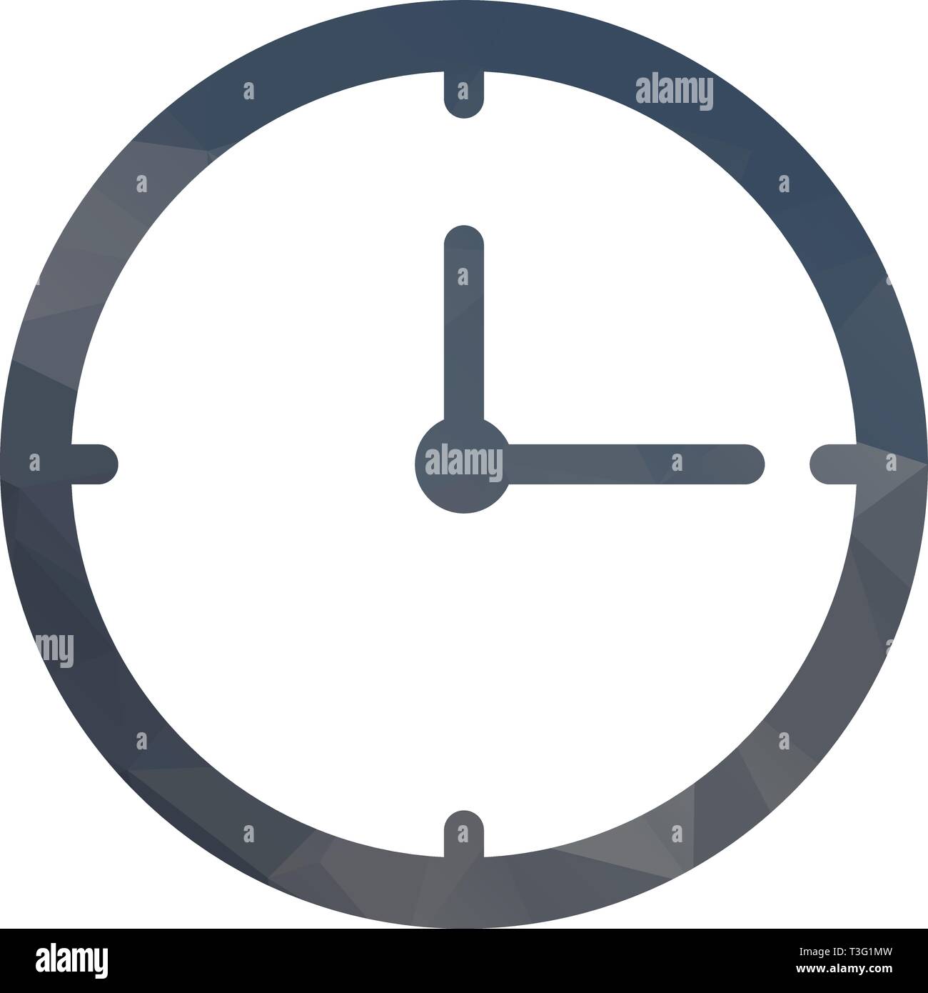 Clock Lowpoly filled icon Stock Vector Image & Art - Alamy