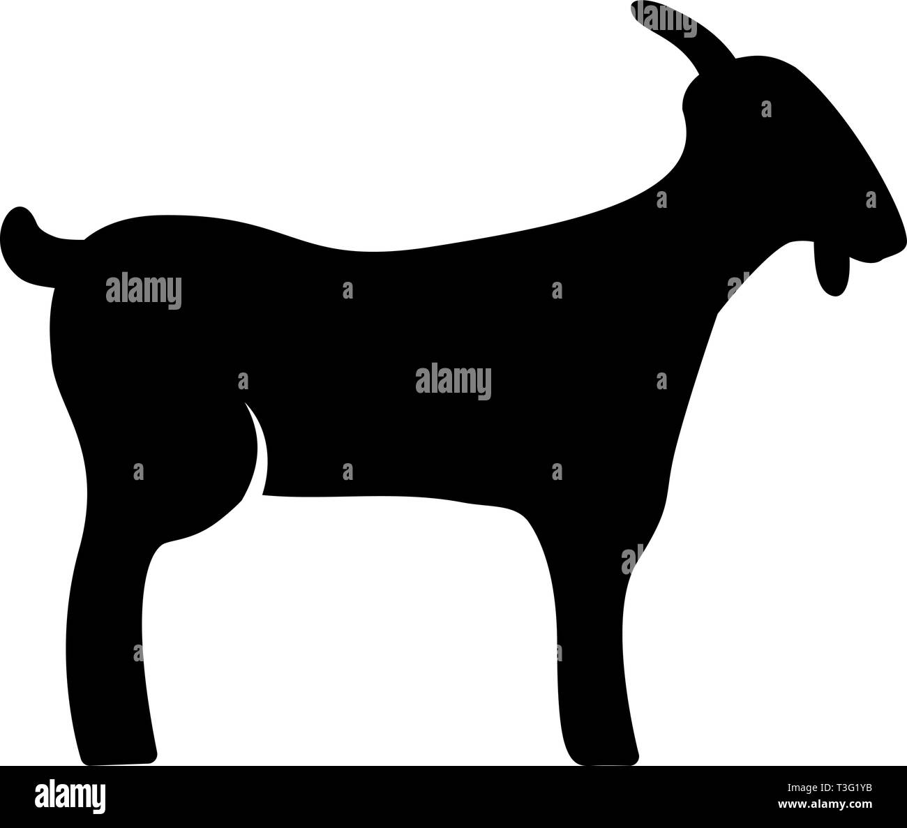 Goat Glyph Black Icon Stock Vector Image & Art - Alamy
