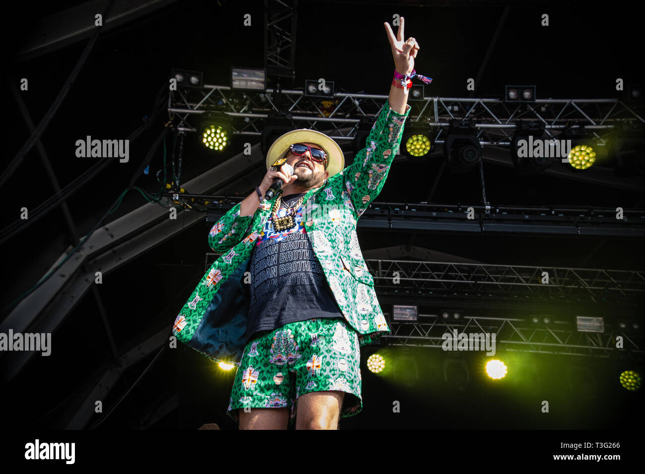 The Cuban Brothers Live at Standon calling festival 2018 uk Stock Photo ...
