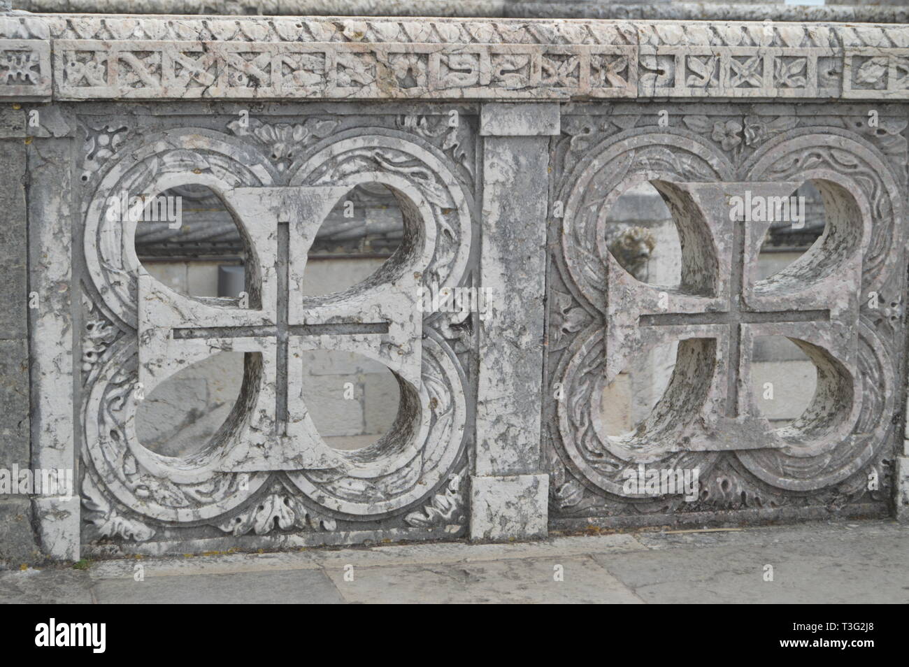 Mosaic On The Interior Balustrade Of The Belem Tower Emblematic ...