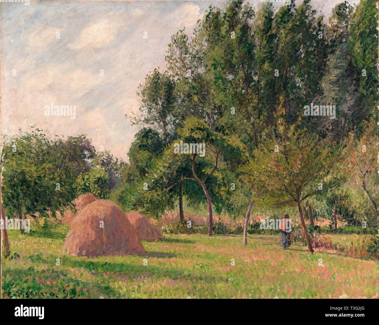 Camille Pissarro (1830 1903) haystacks morning eragny 1899 Stock Photo ...