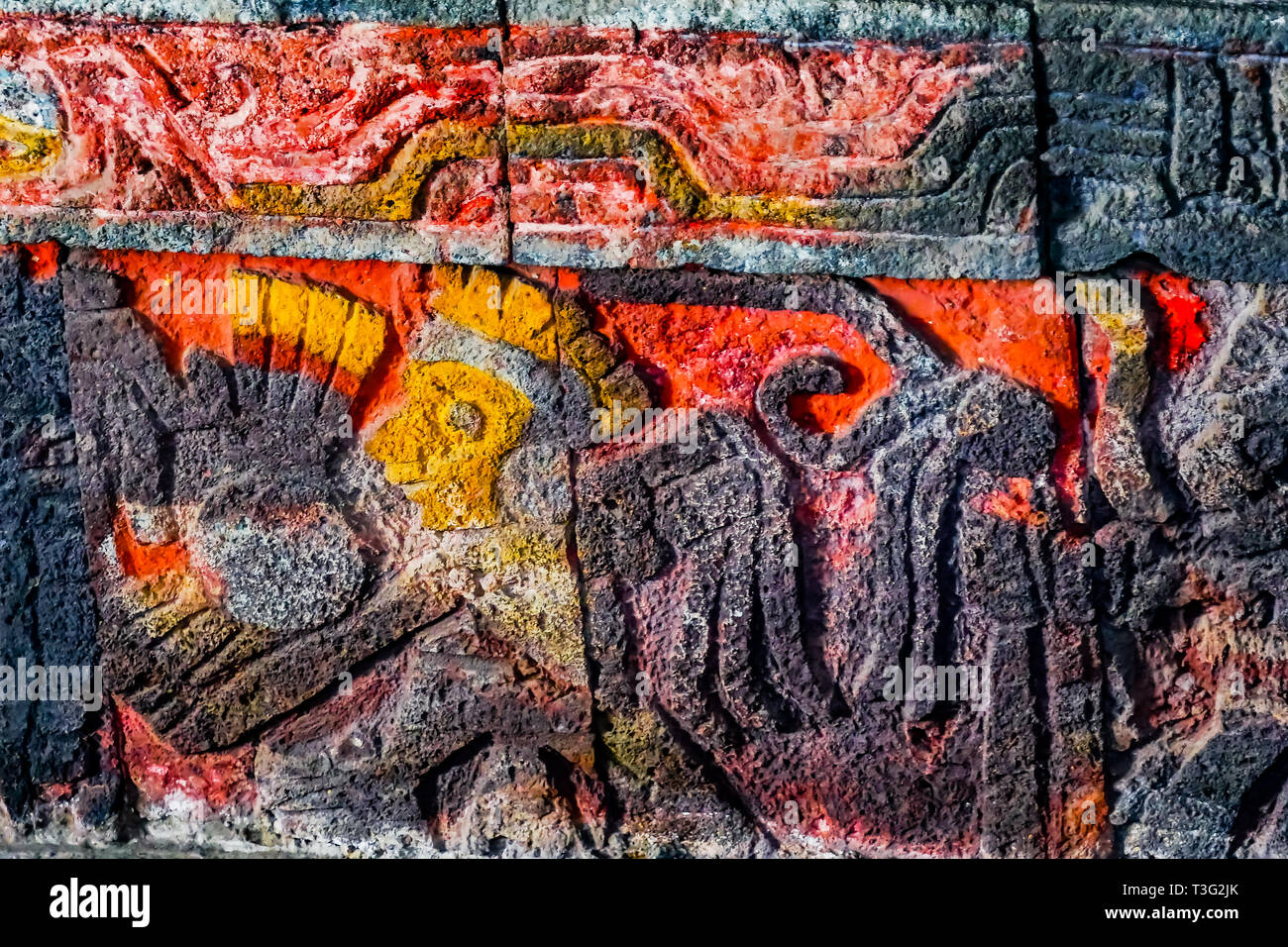 Ancient Carvings Aztec Eagle Warriors Palace Templo Mayor Mexico City ...