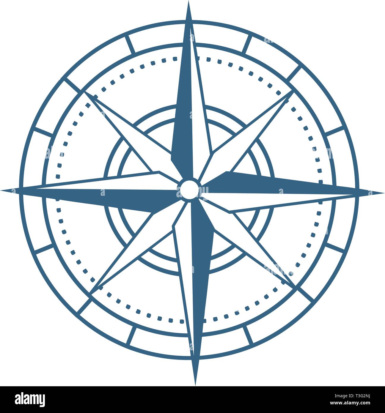Coloured compass icon in flat design style Stock Vector Image & Art - Alamy