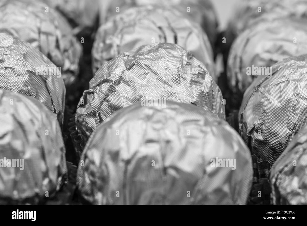 Foil wrapped sweet hi-res stock photography and images - Alamy